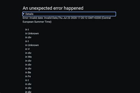 Time Range Dialog Throws Error Invalid Date Invalid Date When Clicking To When From Is