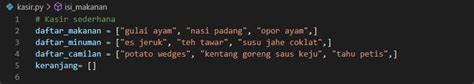 Penjelasan Membuat Program Kasir Menggunakan Python