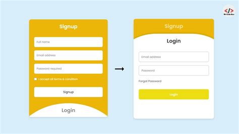 How To Create Login And Registration Form Using Html Css Mrcodebox33 Youtube