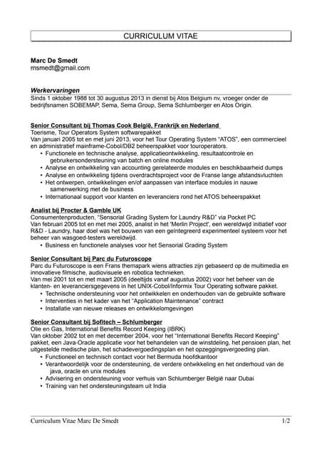 Curriculum Vitae Mark Fransen Pdf