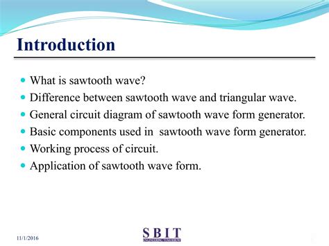 Ppt On Sawtooth Wave Form Generator Pptx
