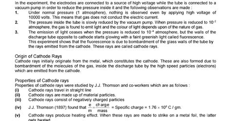 RAVI TEST PAPERS ATOMIC STRUCTURE NOTES JEE FOUNDATION