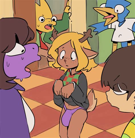 Rule Futa Alphys Anthro Antlers Avian Beak Berdly Big Bulge Bird Blue Body Blue Feathers