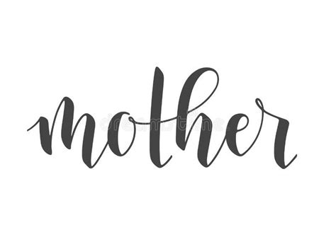Handwritten Cursive Calligraphy Of Mother