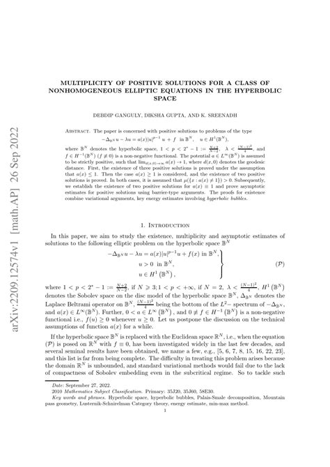 Pdf Multiplicity Of Positive Solutions For A Class Of Nonhomogeneous