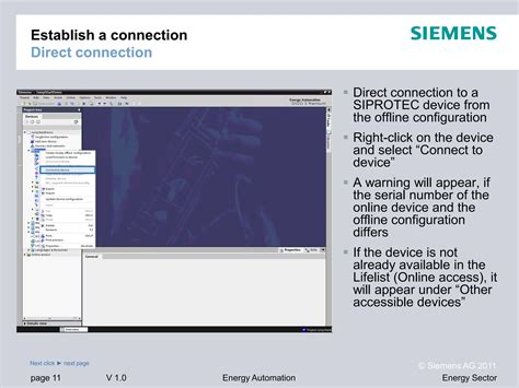 Digsi 5 Details Connection To The Device S Pdf Operating Systems Computer Software And