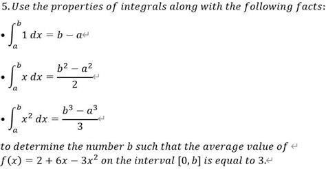 Solved 5 Use The Properties Of Integrals Along With The Chegg Com