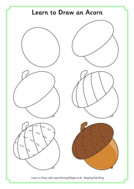 Learn To Draw An Acorn Worksheet