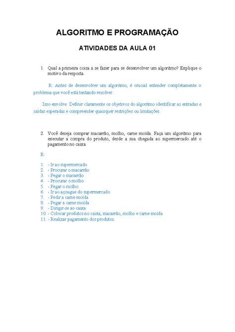 jadson adriano algoritimo e programaçao atv1 algoritmo e programaÇÃo atividades da aula 01 1