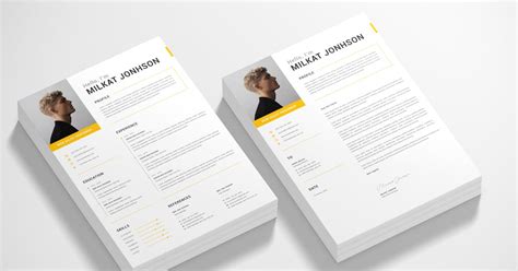 Шаблон резюме Графические шаблоны Envato Elements