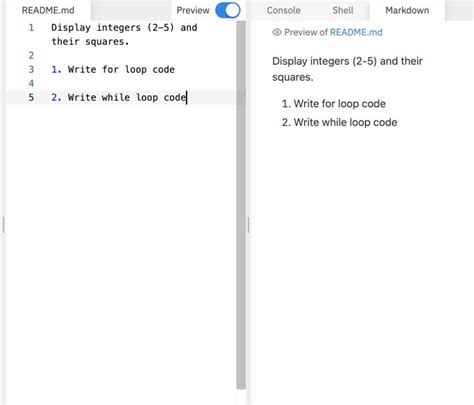 Solved Console Shell Markdown Preview Of Readmemd Readmemd