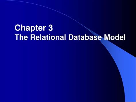 PPT Chapter The Relational Database Model PowerPoint Presentation Free Download ID