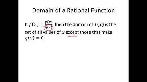 Brainstorming Finding The Domain Of A Rational Function YouTube
