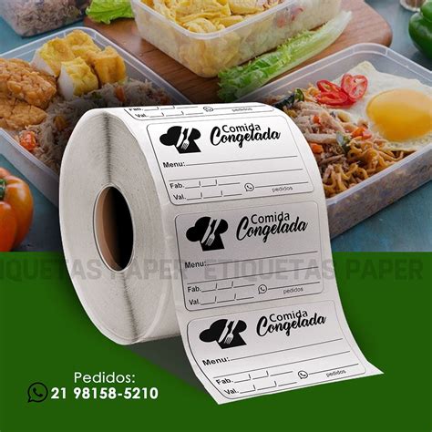 Etiqueta Freezer 40x70mm Para Comida Congelada Pronta Para Uso