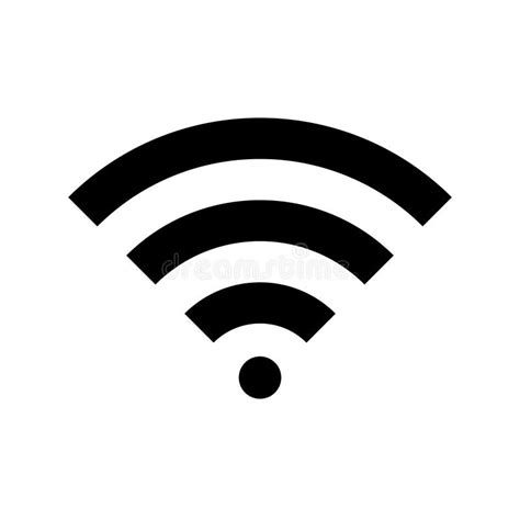 Wireless Connection Symbol Or Wi Fi Signal Icon Stock Vector Illustration Of Vector Three