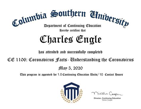 Chas D Engle Csp Chst Cit On Linkedin Checking The Boxes 🤙🏾 Columbia Southern University
