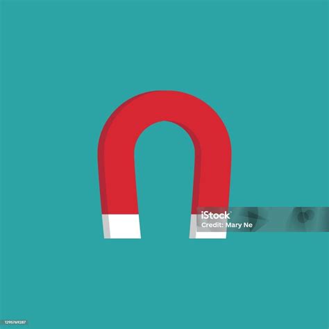 파란색 배경에 빨간 말굽 자석 U 자형 자석 아이콘 0명에 대한 스톡 벡터 아트 및 기타 이미지 0명 강철 개념 Istock