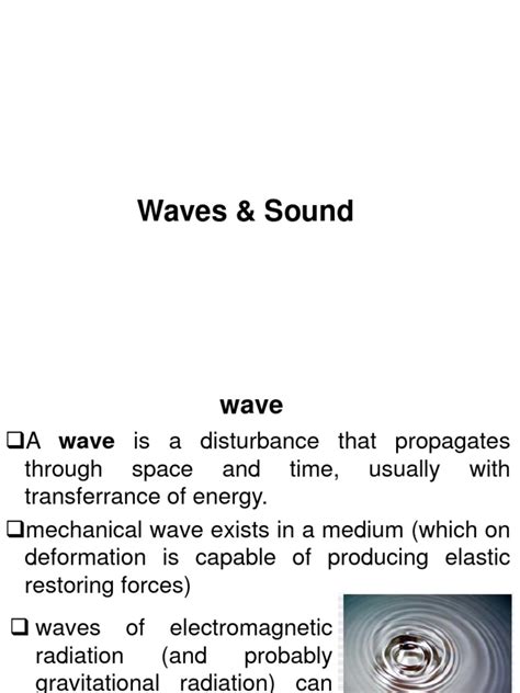 Acoustics Basics Pdf Waves Sound