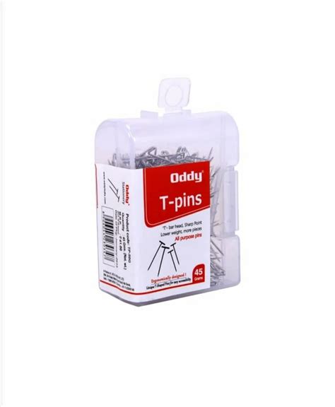 Oddy Tp 50g T Shaped T Pins In See Through Plastic Dibbi Pack 45gm At Rs 49 00 टी पिंस