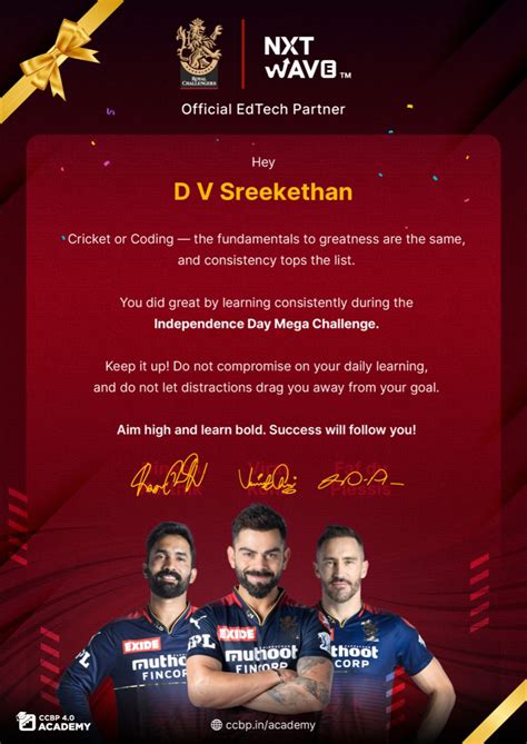 Dv Sreekethan On Linkedin Ccbp Ccbpian Nxtwave Independencedaymegachallenge