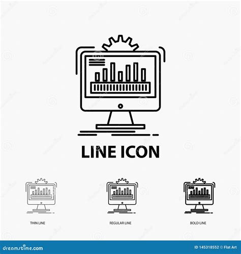 Dashboard Admin Monitor Monitoring Processing Icon In Thin Regular And Bold Line Style