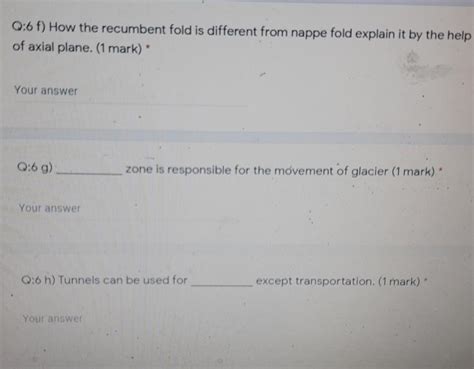 Solved Q F How The Recumbent Fold Is Different From Nappe Chegg