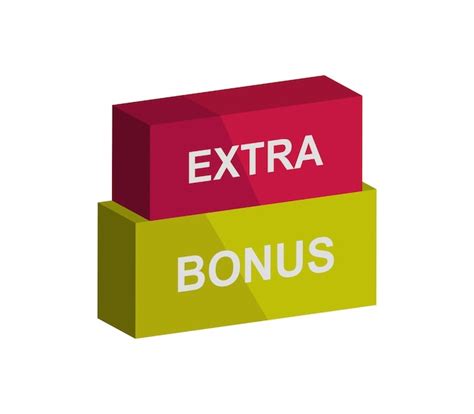 추가 입체 보너스 무료 벡터