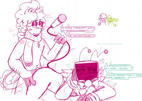 Rule 34 Dandys World Dialogue Box Freckles On Face Half Dressed Male