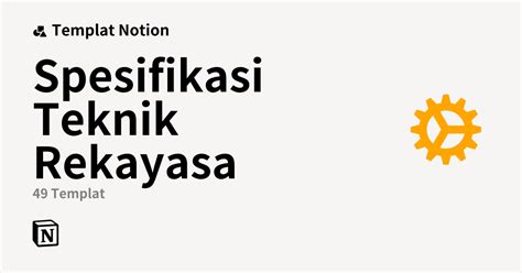 Marketplace Spesifikasi Teknik Rekayasa Templat Terbaik Dari Notion Notion