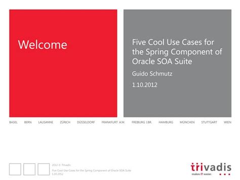 Five Cool Use Cases For The Spring Component Of The Soa Suite 11g Pptx Programming Languages