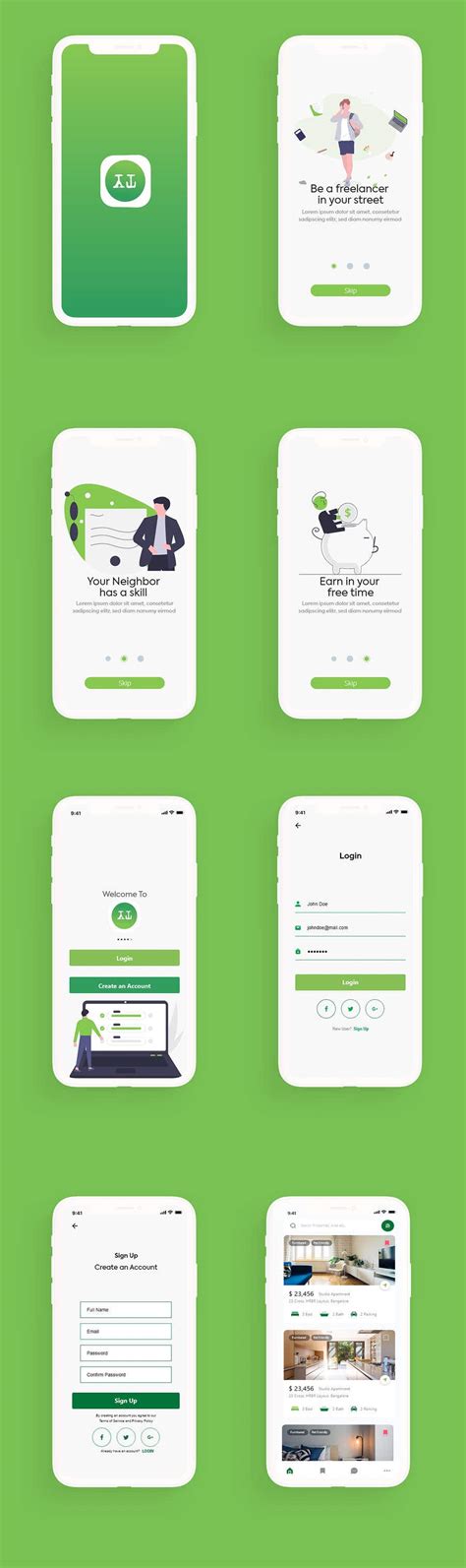 Entry 8 By DesignerMaster12 For App Loading Screen And Sign In Screen Just 2 3 Pages Needed