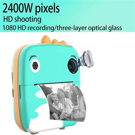 خرید دوربین عکاسی چاپ فوری کودک طرح دایناسور
