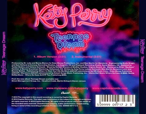 Katy Perry Teenage Dream Album