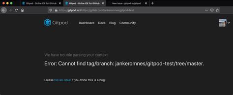 Gitlab Can T Open New Empty Gitlab Repository Issue Gitpod Io Gitpod Github