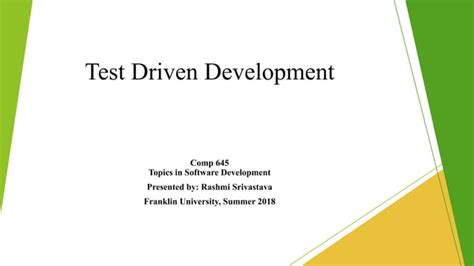 presentation test driven development pptx programming languages computing
