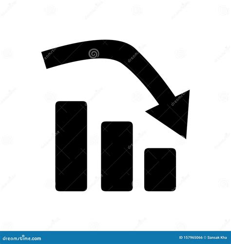 Vector Declining Graph Icon Stock Illustration Illustration Of Graphic Growth