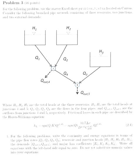 solved problem 3 46 ﻿points b ﻿wite the energy quation