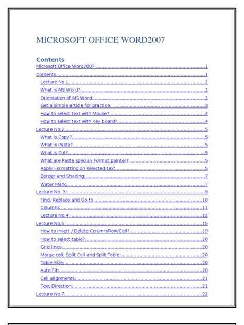 Ms Word Notes Pdf Microsoft Word Page Layout