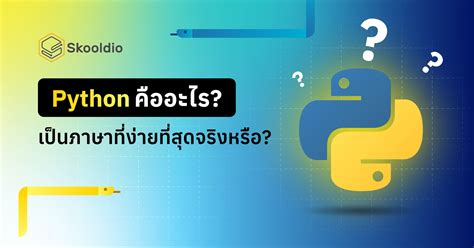 Python คืออะไร เป็นภาษาที่ง่ายที่สุดจริงหรือ Skooldio Blog
