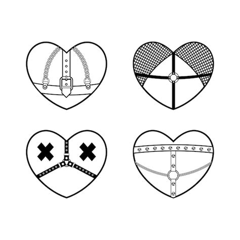 Premium Vector Monochrome Erotic Hearts