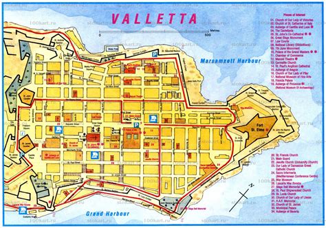 Valletta Attractions Map 60 Photos