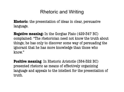 Rhetoric And Writing