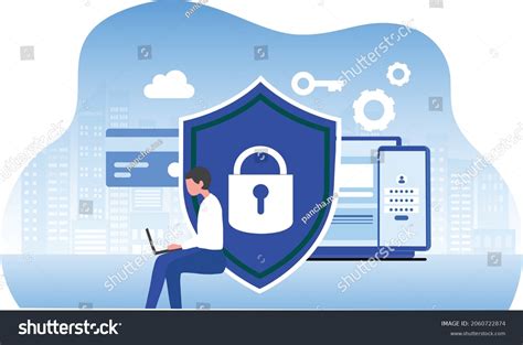 Cyber Security Data Protection Privacy Pdpa Stock Vector Royalty Free