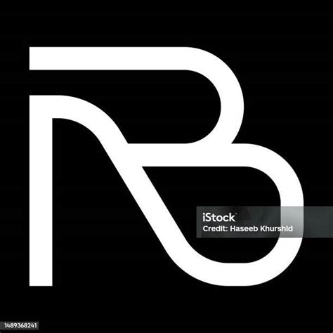 최소한의 Rb 로고 고급 배경에 Rb 편지의 아이콘입니다 Br 모노그램 이니셜을 기반으로 한 로고 아이디어 전문적인 다양한 문자