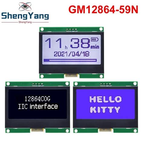 Tzt 12864 Iic Lcd Module 128x64 I2c St7567s Cog Graphic Display Screen Board Lcm Panel 128x64