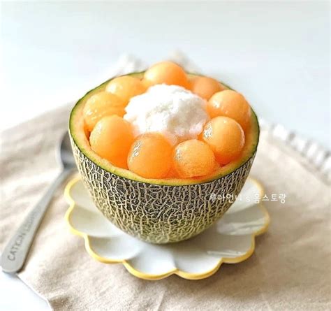 여름 제철 과일 메론 노란 멜론 주스 초간단 우유 스무디 화채 빙수 수제 아이스크림 다이어트 아이 간식 만들기 네이버 블로그