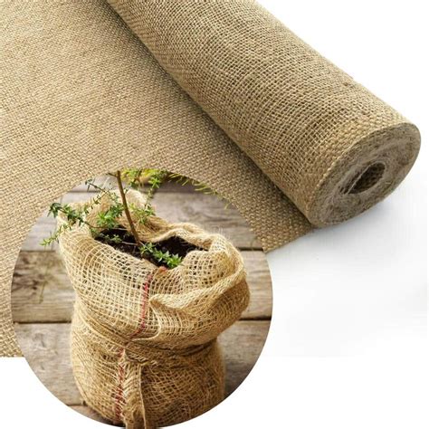 Wellco 2 Ft X 30 Ft Gardening Burlap Roll Natural Burlap Fabric For