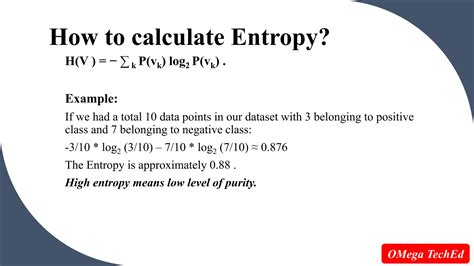 entropy and information gain in decision tree pptx physics science