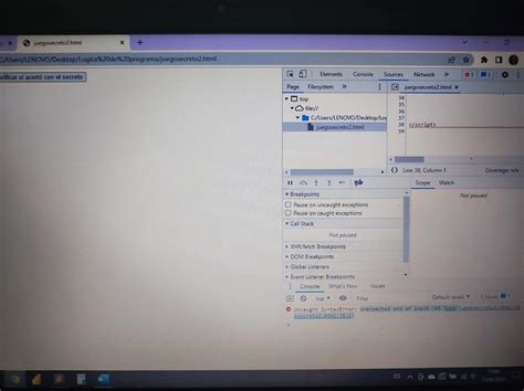 Duda Error Al Correr Javascript Lógica De Programación Conceptos