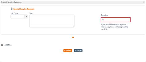 Sprk Reference Guide The Sprk Reservation Screen Pnr Elements Add Ssr Special Service